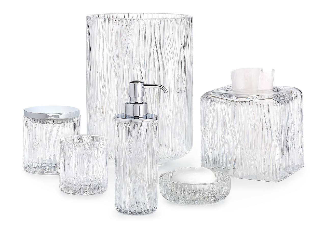 Italian Crystal Vanity Tray - Cascata Bath Collection | Labrazel