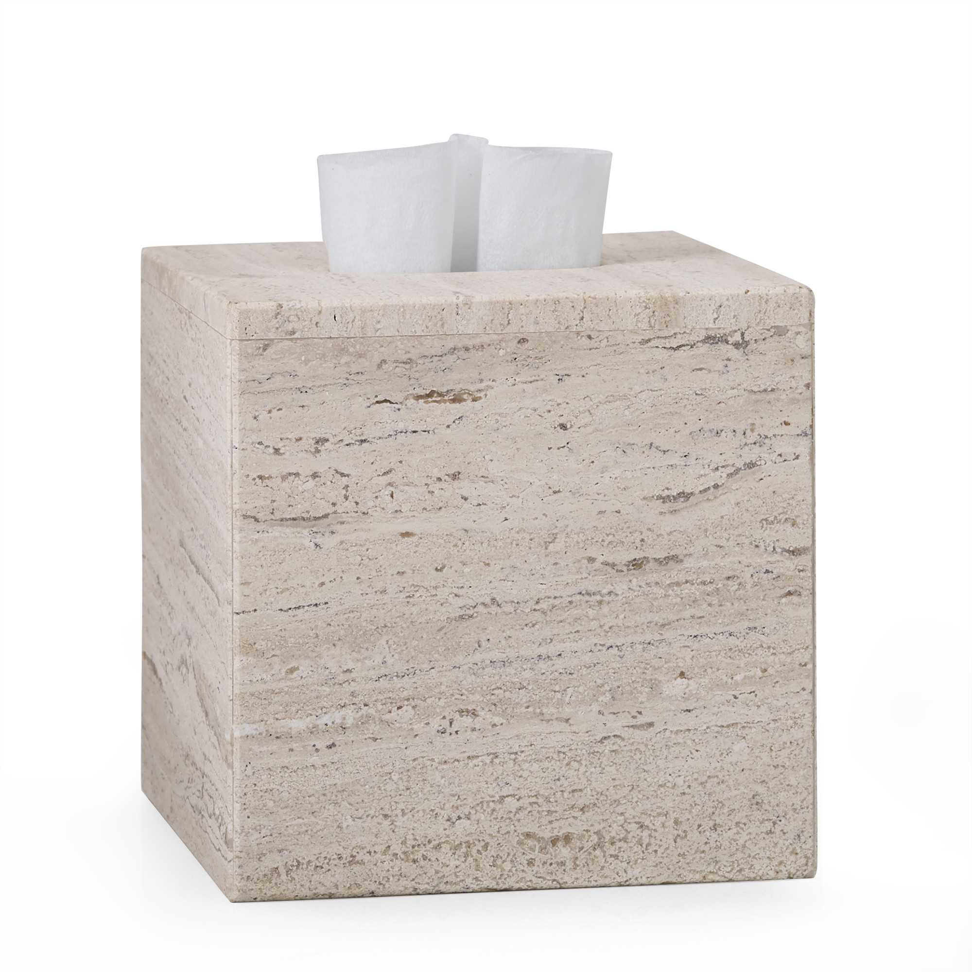 Natural Stone Tissue Box - Aztec Travertine | Labrazel