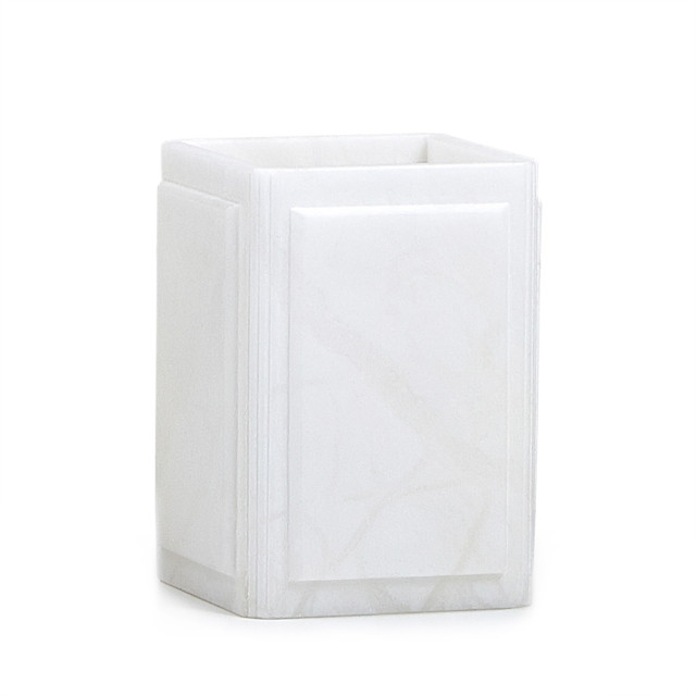 White Tissue Box in Italian Alabaster - Claudia | Labrazel