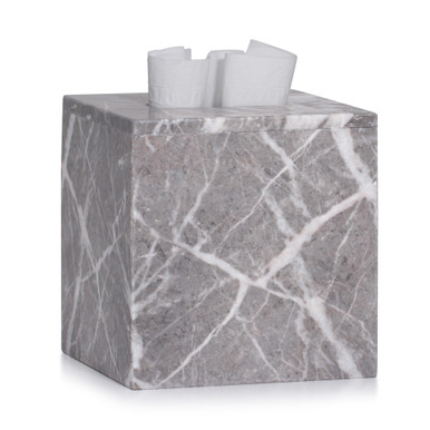 Modern Gray Marble Tissue Box Cover |Gris Collection