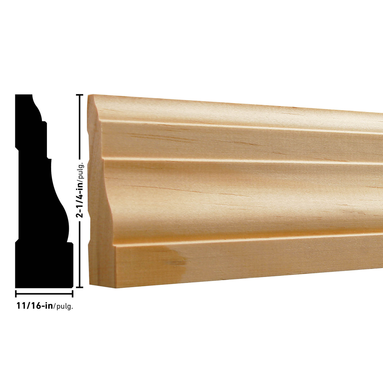 366 Pine Casing - 11/16" x 2-1/4" - Empire Moulding and Millwork