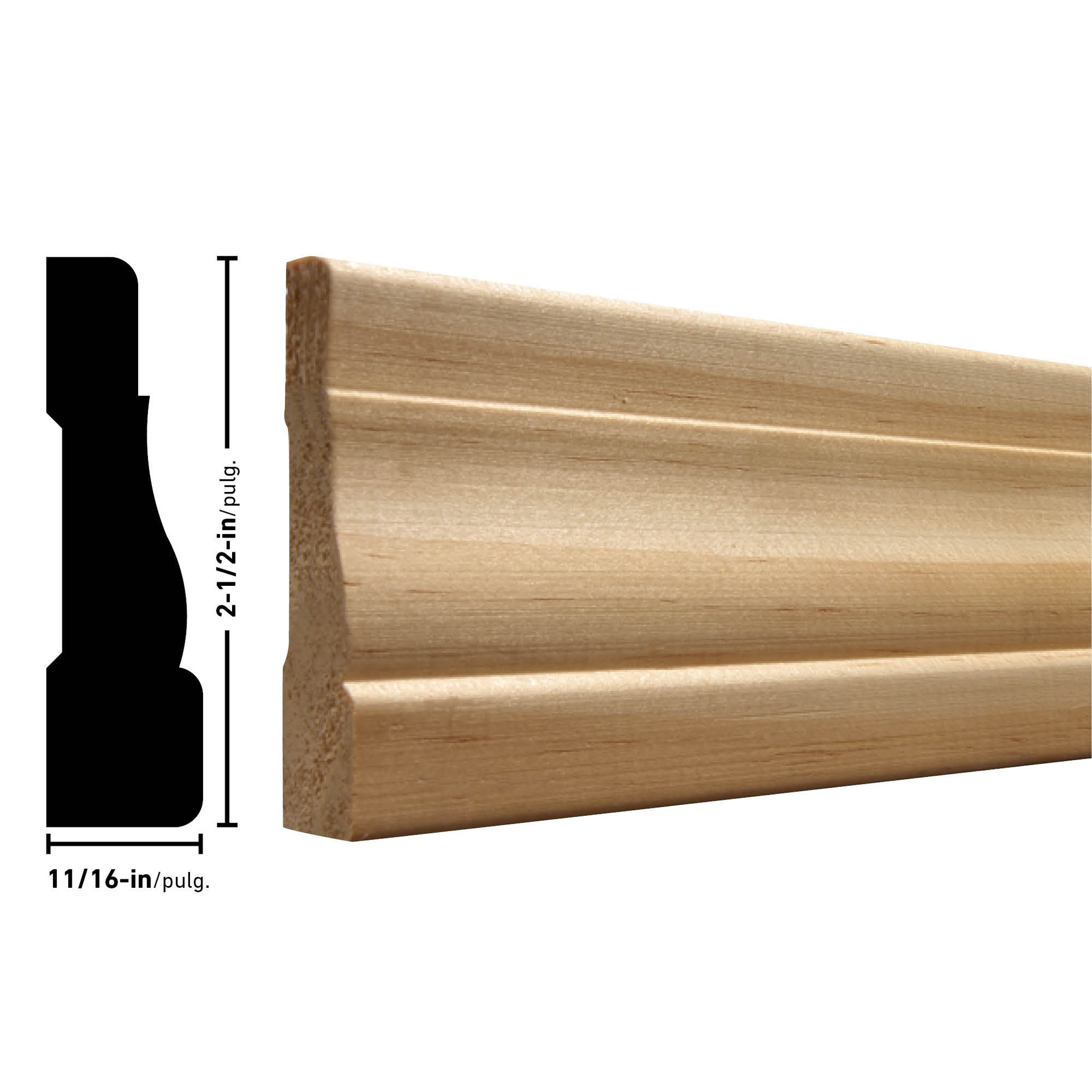 351 Pine Casing - 11/16" x 2-1/2" - Empire Moulding and Millwork