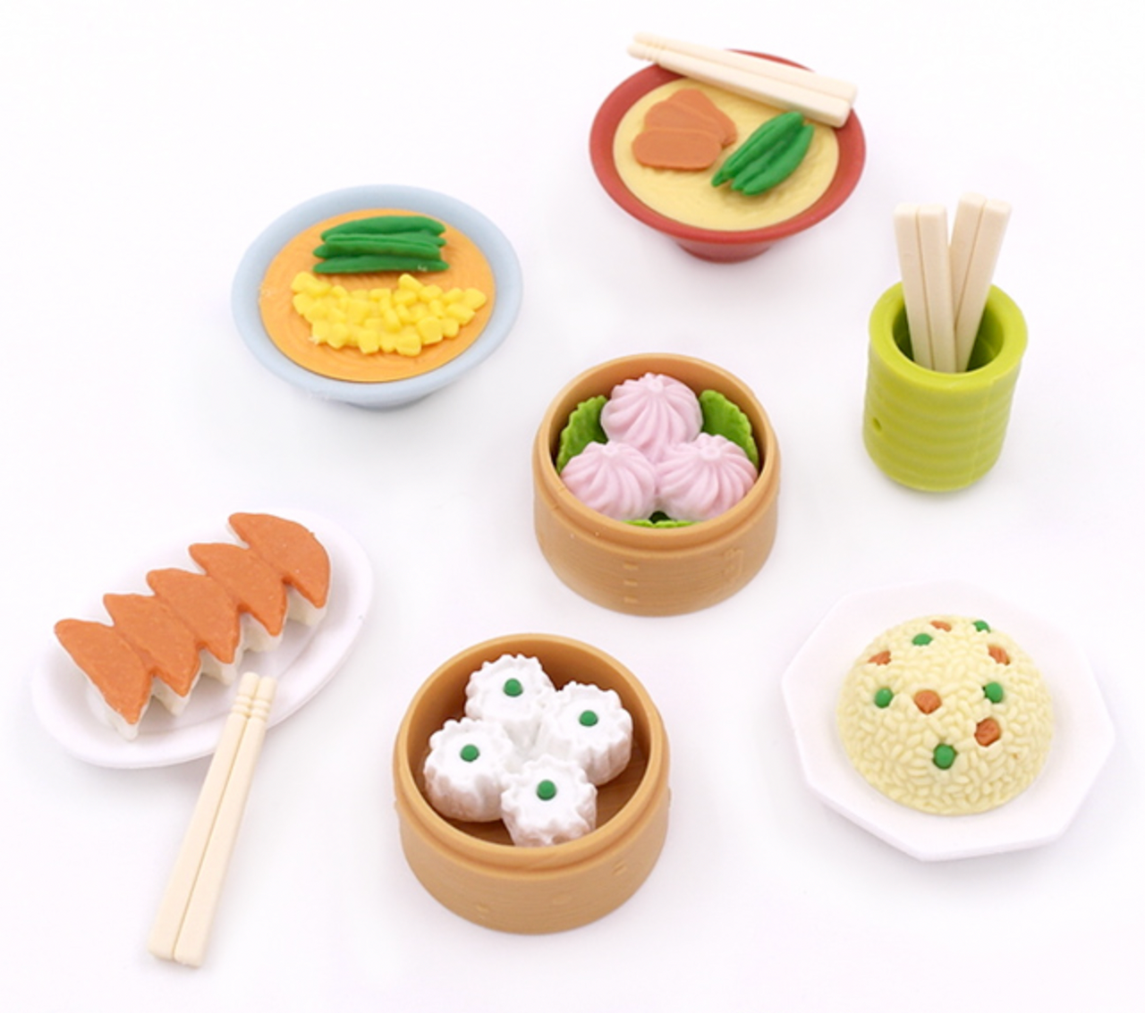 Chinese Dim Sum Eraser Set
