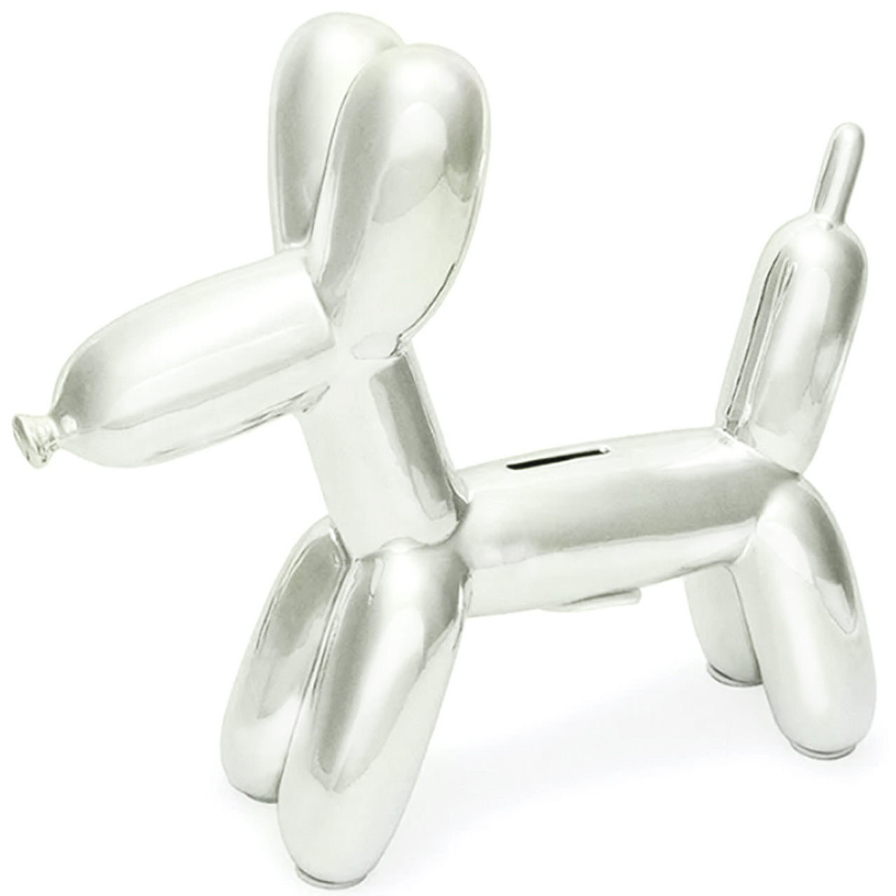 Dog Balloon Money Bank - Silver