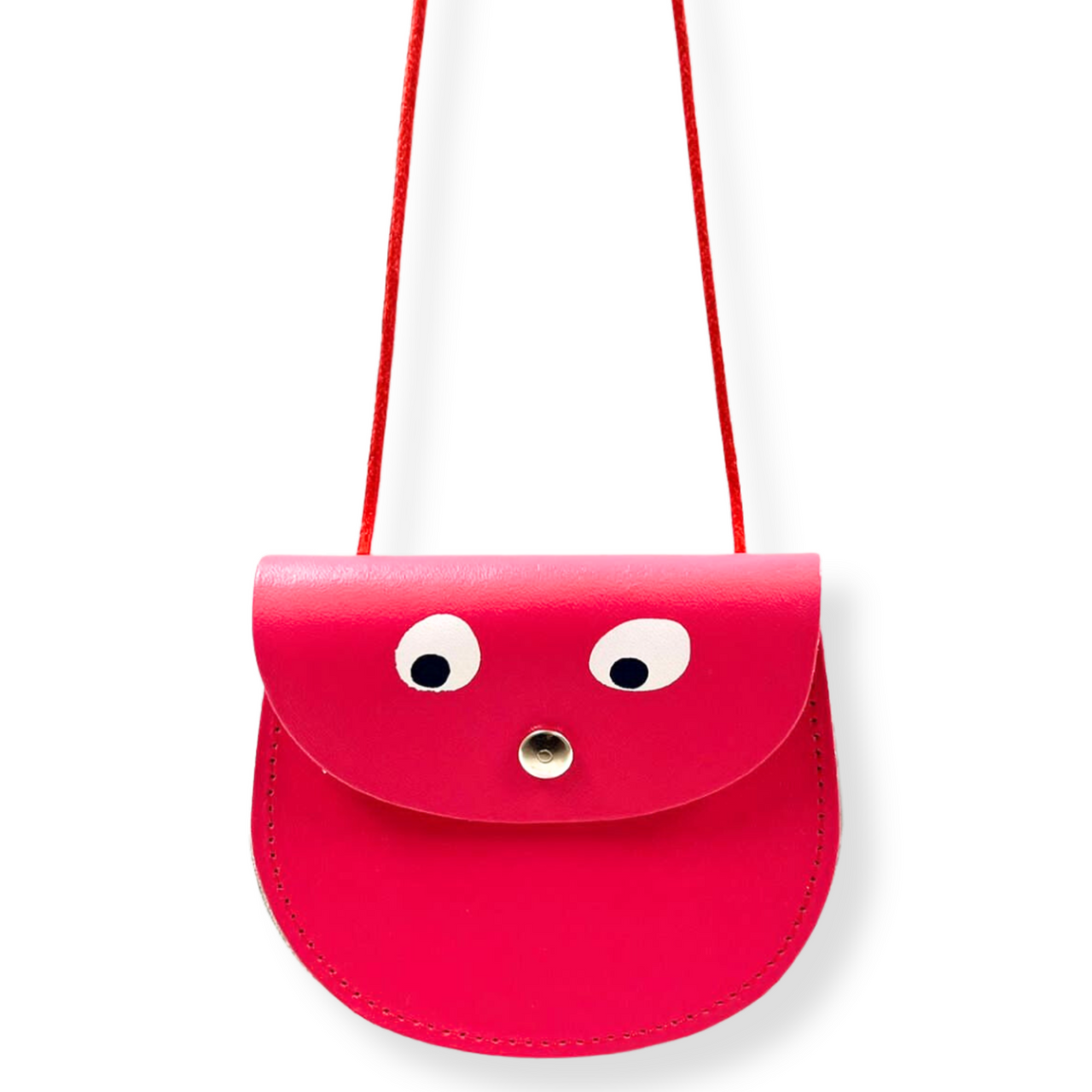 Googly Eye Pocket Purse Neon Pink