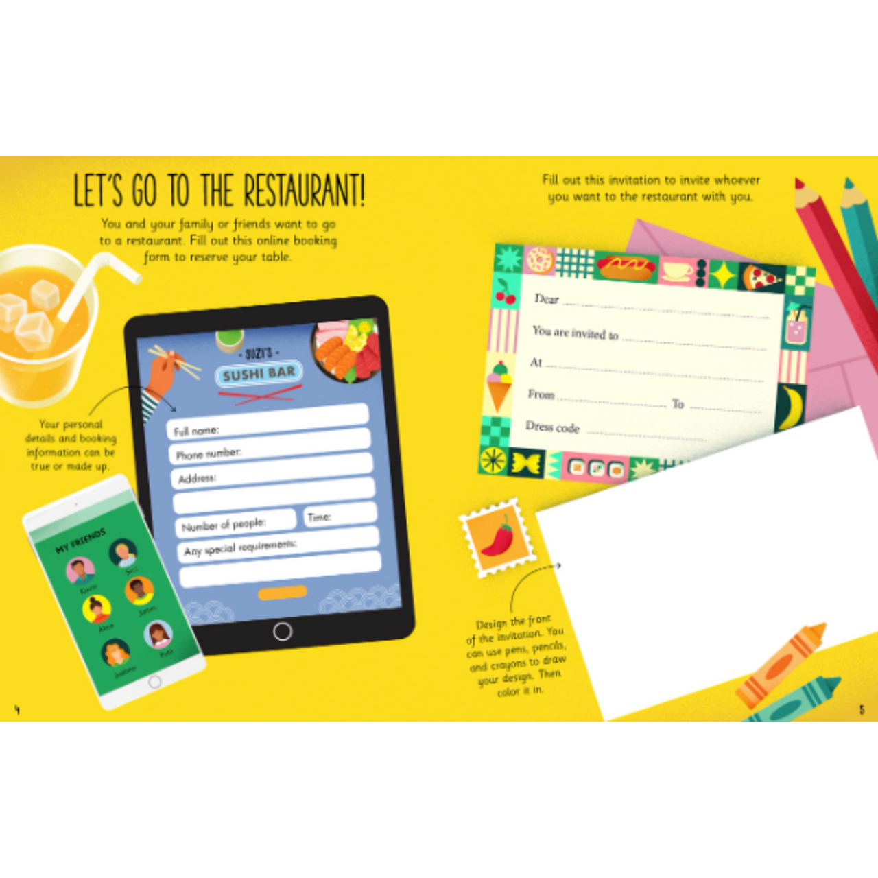 At the Restaurant Activity Book