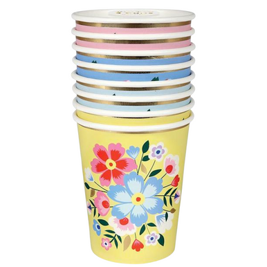 Bright Floral Party Cups