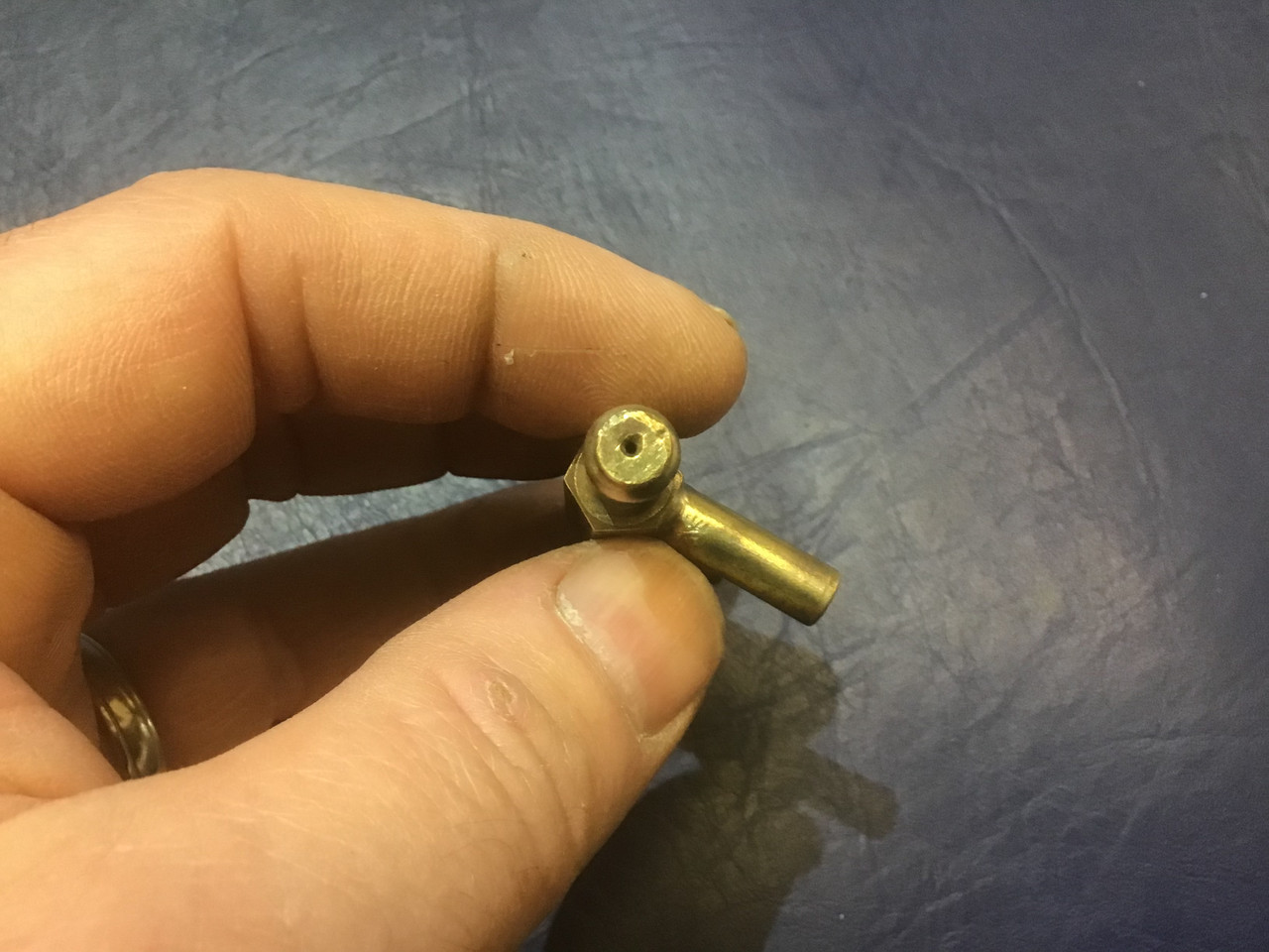 1955 1959 Cadillac Intake Manifold Brass Vacuum Line Fitting Original