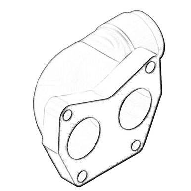 ONAN 5614341 - MANIFOLD EXHAUST ONAN/CUMMINS - Original OEM part ...