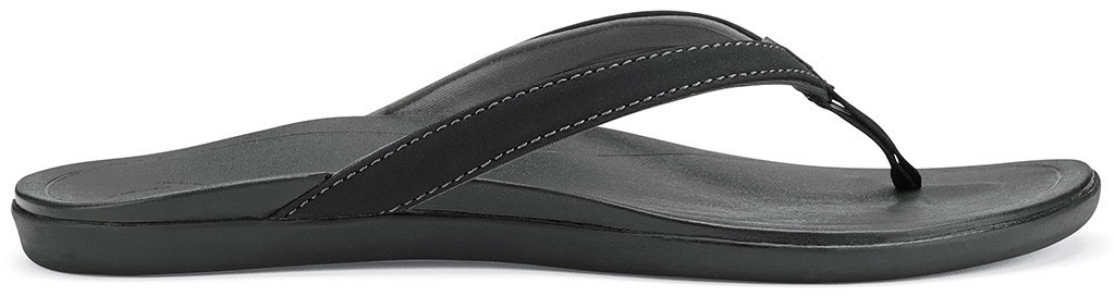 Olukai Women's HO‘ŌPIO 20294-OXOX Onyx-Onyx - The Shoe Mart