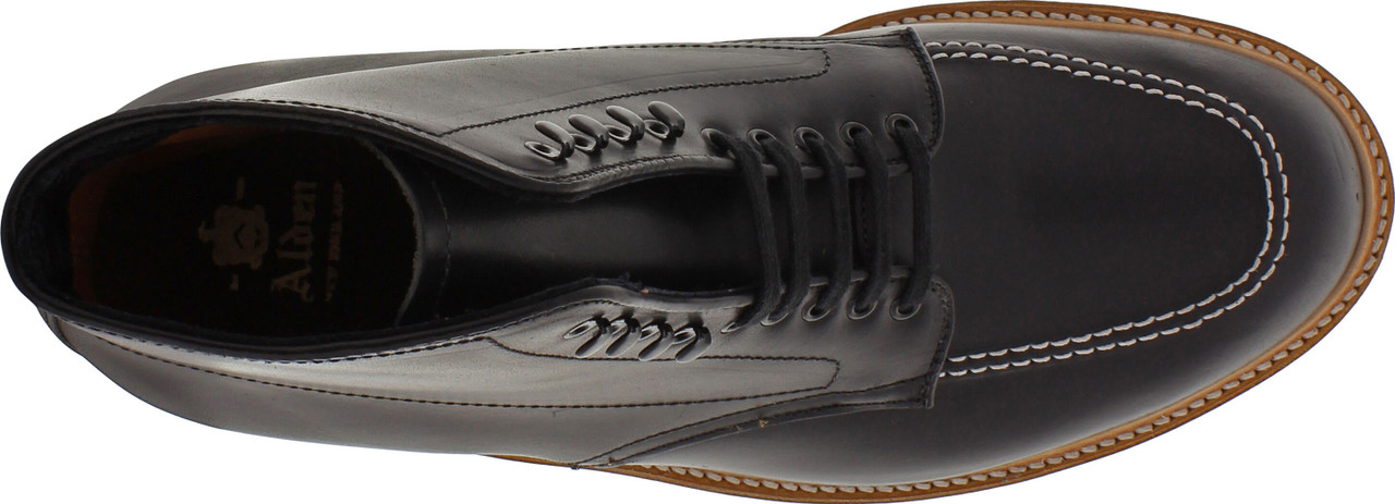 Alden 401 - Iconic Alden Indy Boot - Black-White Stitch - The Shoe Mart