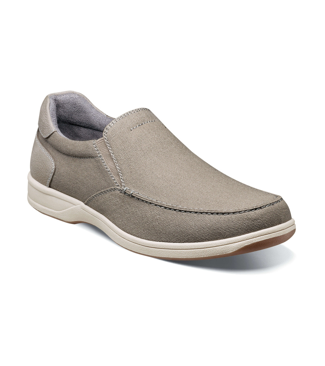 Florsheim Men's Lakeside Canvas Moc 13401-020 Gray - The Shoe Mart