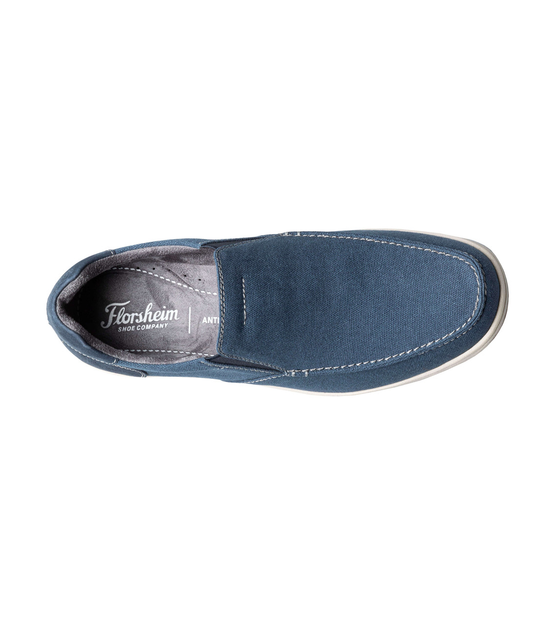 Florsheim Men's Lakeside Canvas Moc 13401-410 Navy - The Shoe Mart