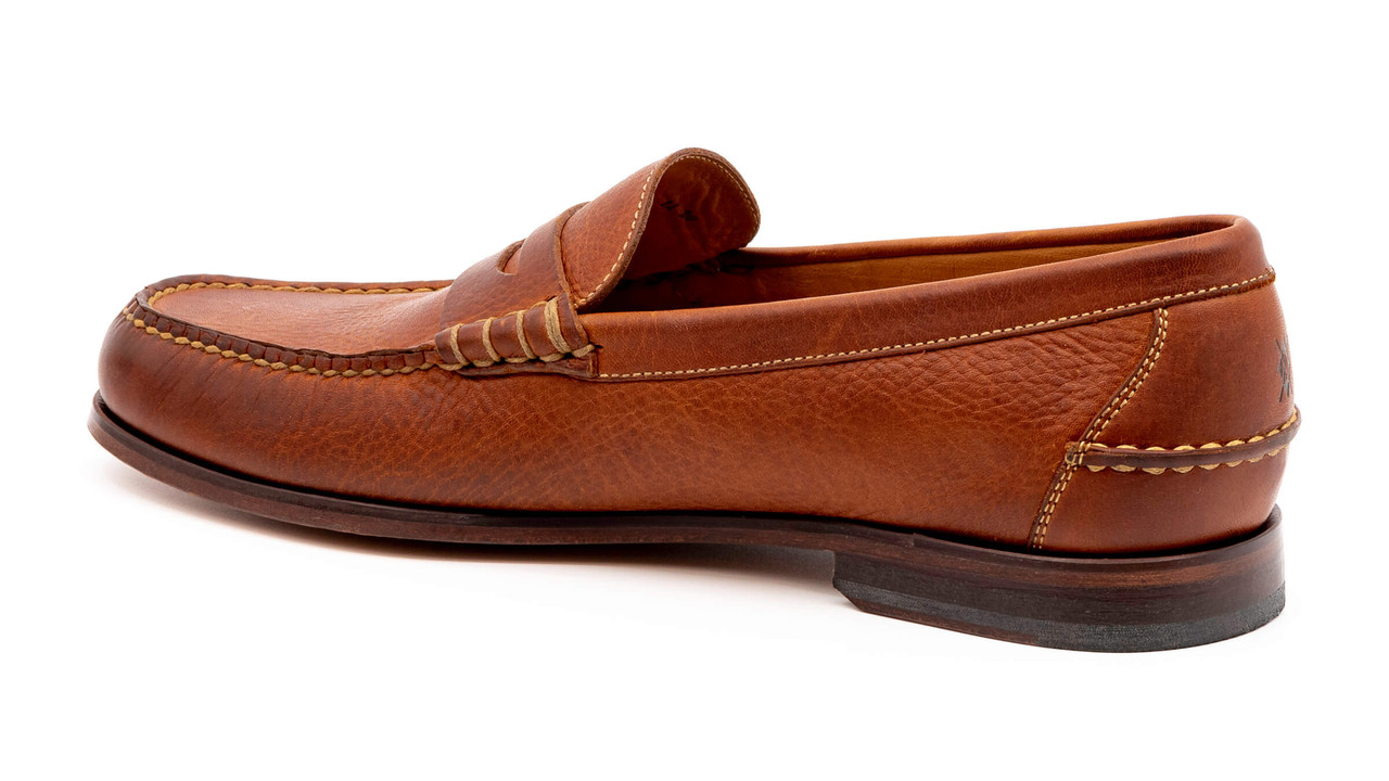 Martin Dingman Men's Penny Loafer Chestnut Oiled Saddle Leather - The ...
