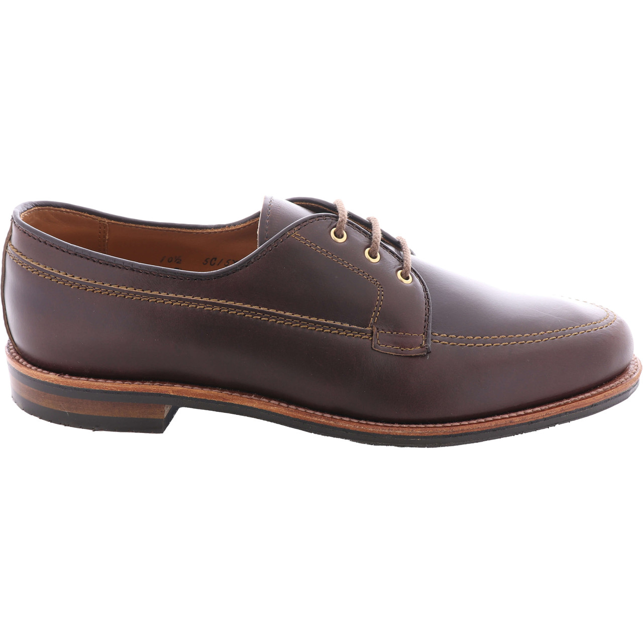 Alden 734L 3-Eye Camp Moc Blucher - Brown Chromexcel - The Shoe Mart