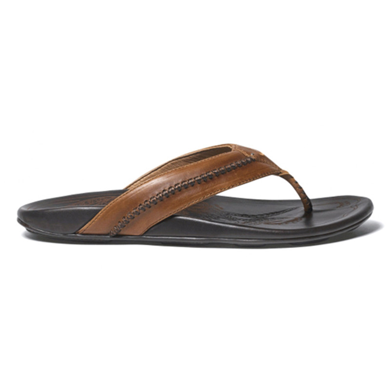 Olukai Men's MEA OLA 10138-3448 Tan-Dk Java - The Shoe Mart