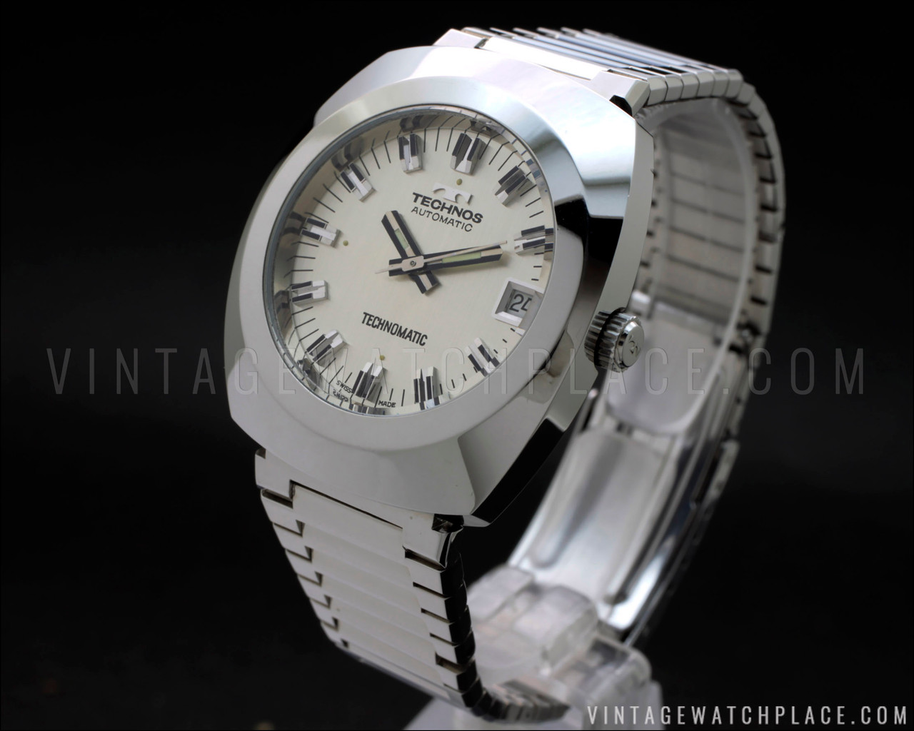 New Old Stock 70's Technos Technomatic automatic vintage watch, ETA ...
