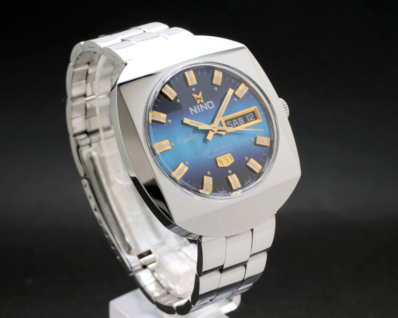 New Old Stock 70's Nino Crystal automatic vintage watch, AS 2066, rare ...