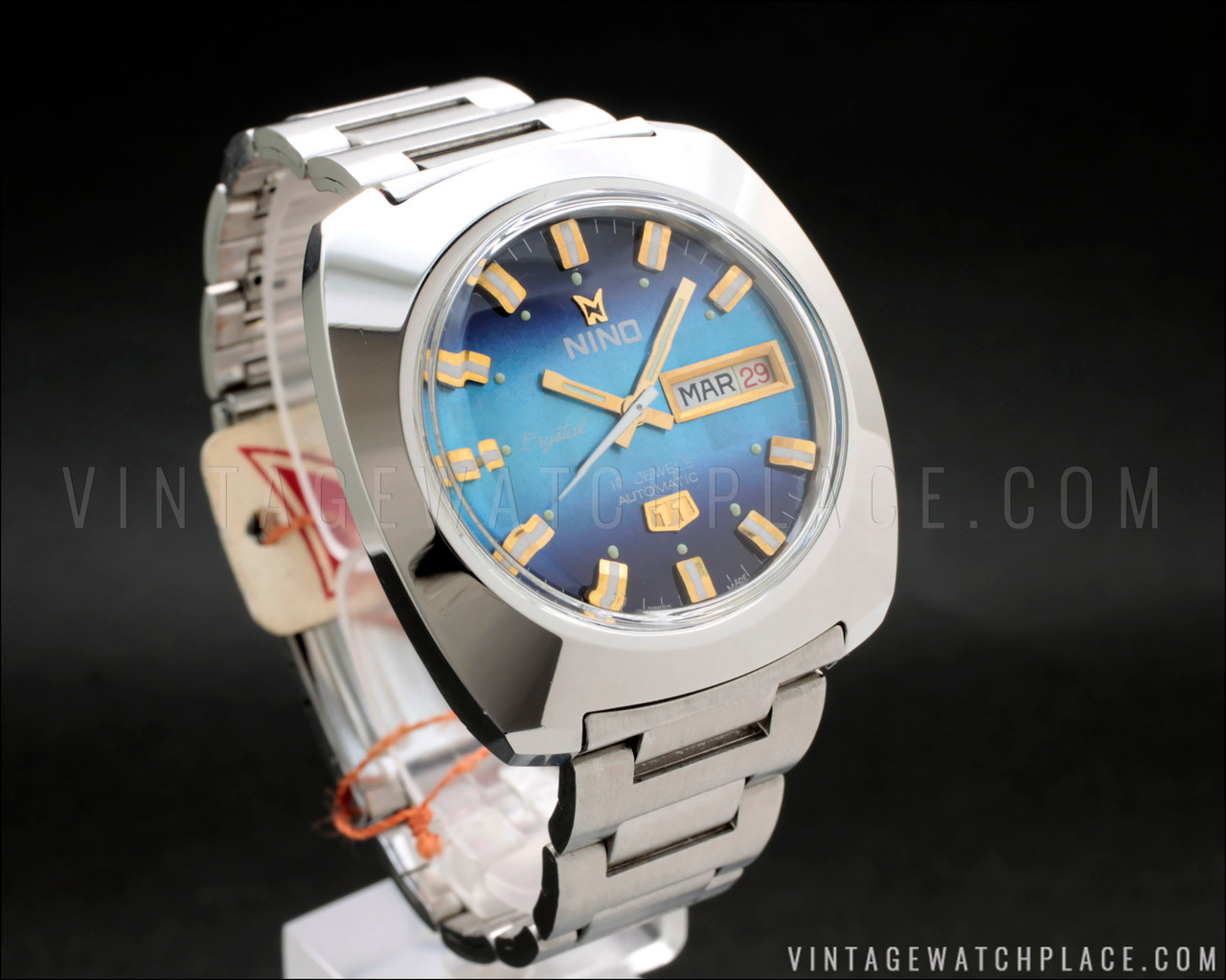 New Old Stock 70's Nino Crystal automatic vintage watch, AS 2066, rare ...