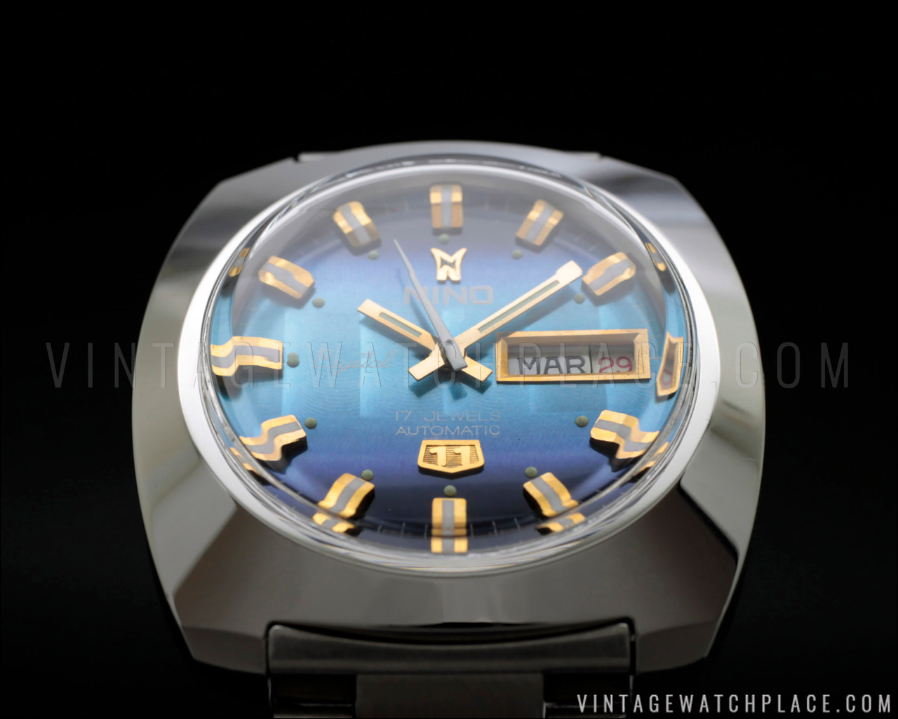 New Old Stock 70's Nino Crystal automatic vintage watch, AS 2066, rare ...