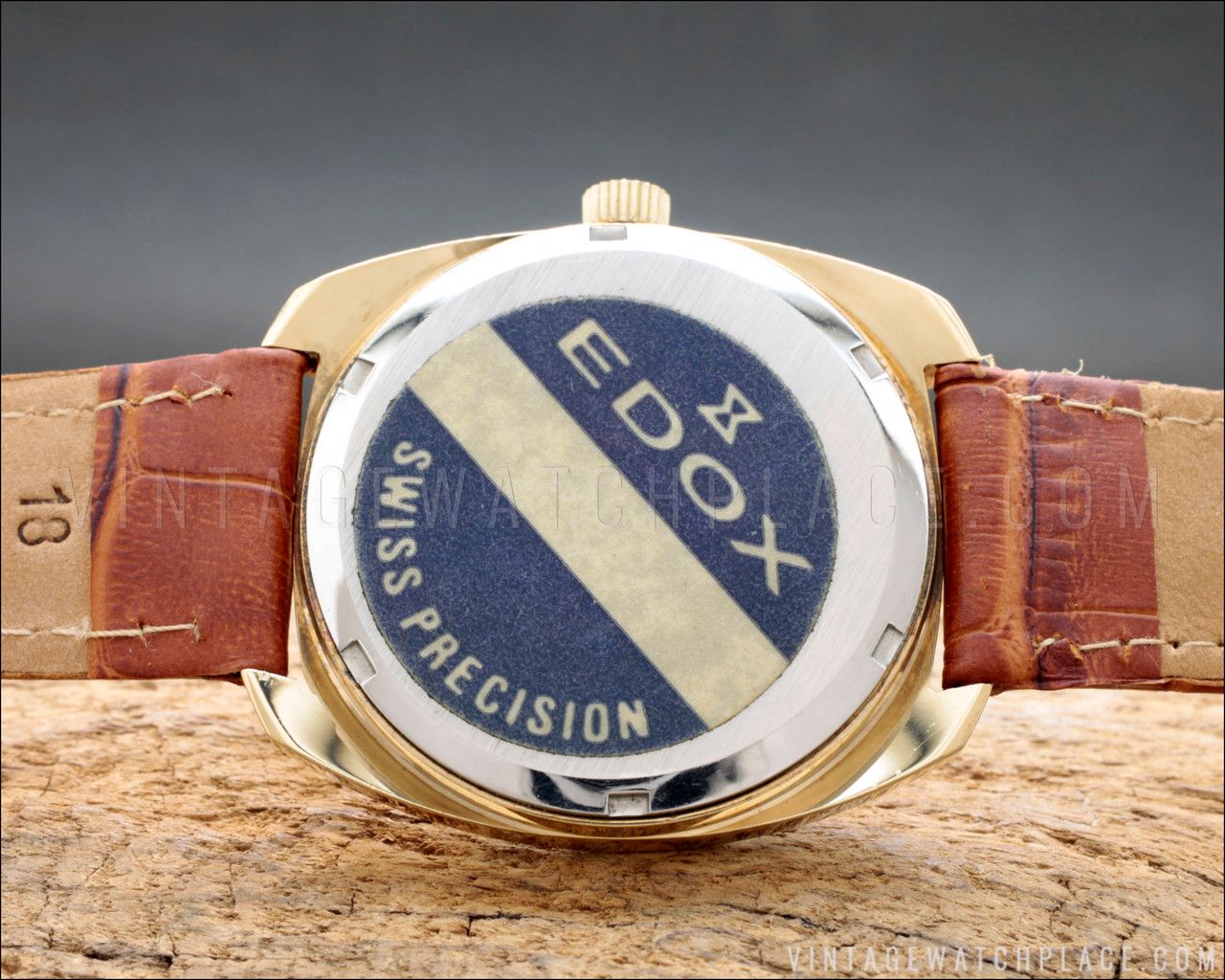 New Old Stock 70's Edox mechanical vintage watch, gold plated, AS 1951 ...