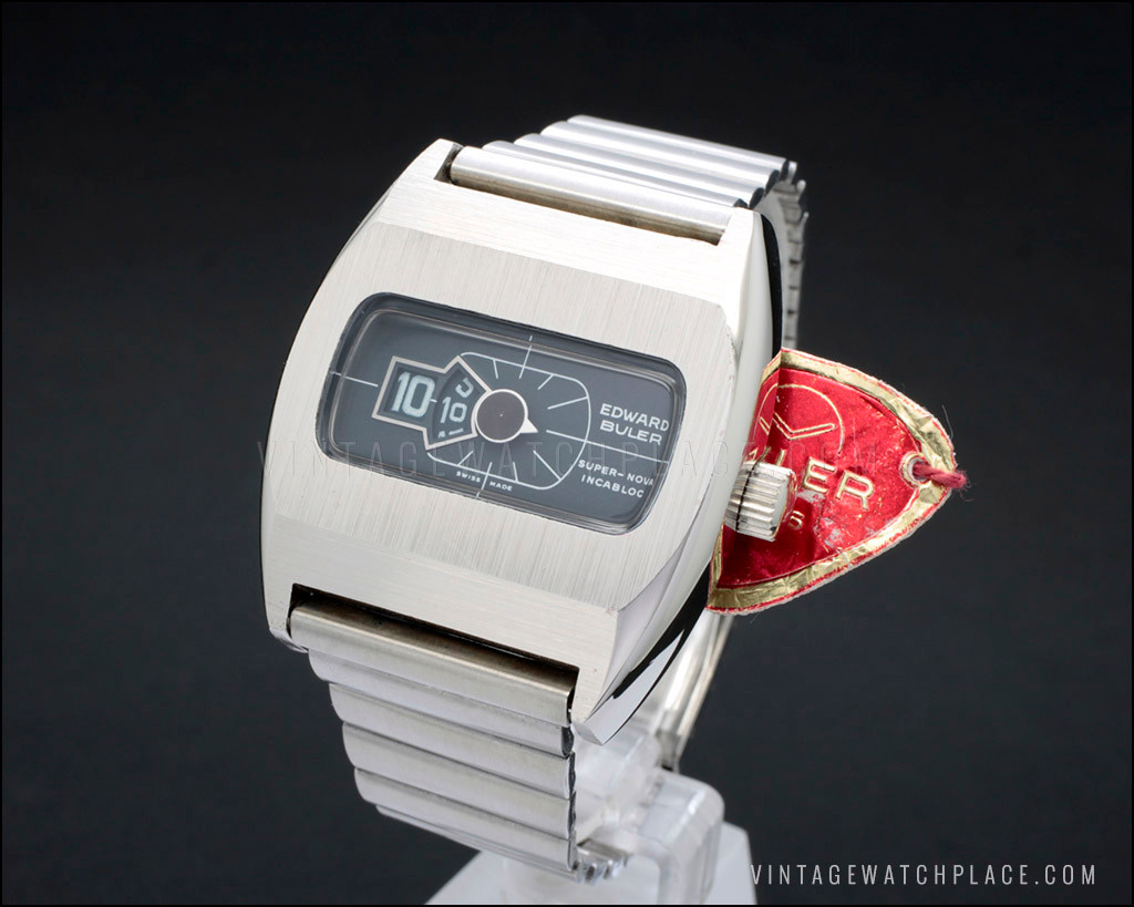 NOS Buler Super-Nova jump hour watch, strong vintage mechanical watch ...