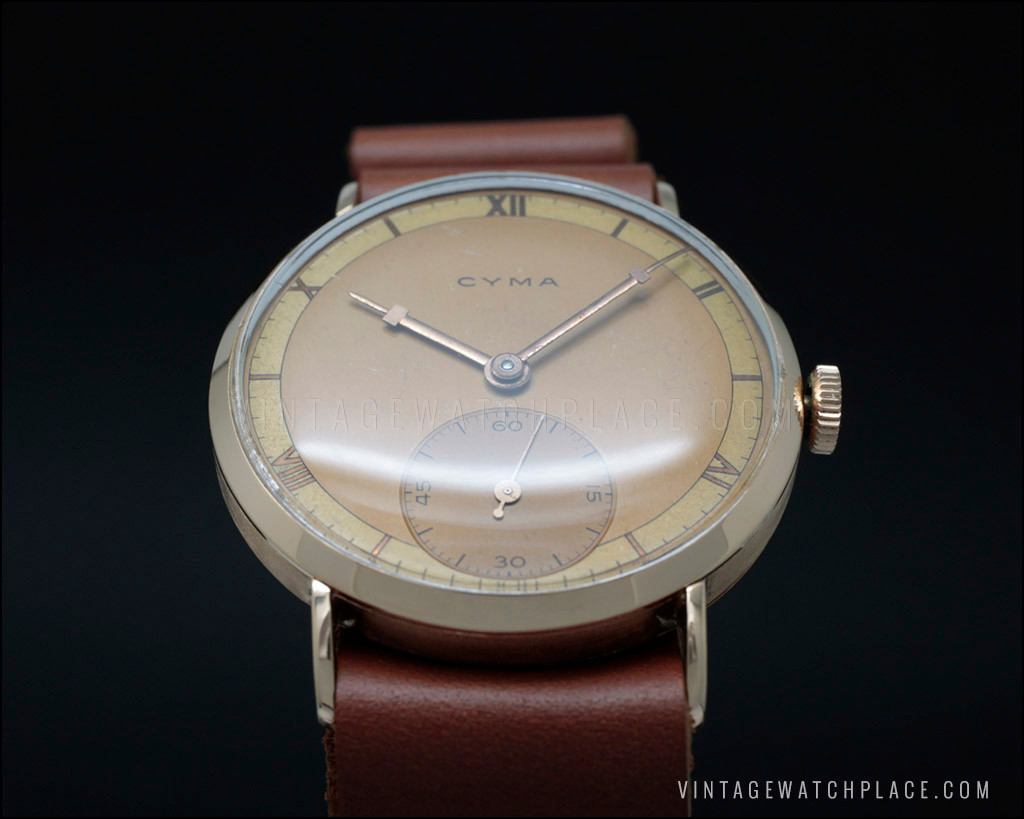 Cyma Dress vintage watch from the late 40's, 18K solid Pink gold ...