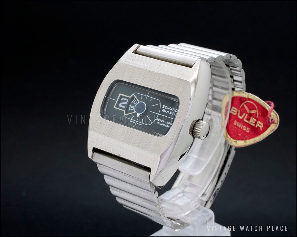 New Old Stock Buler Super-Nova jump hour watch, strong vintage ...