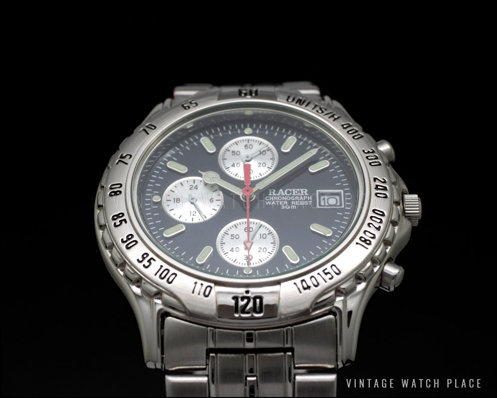 New Old Stock Racer Quartz Chronograph vintage watch, japan made ...