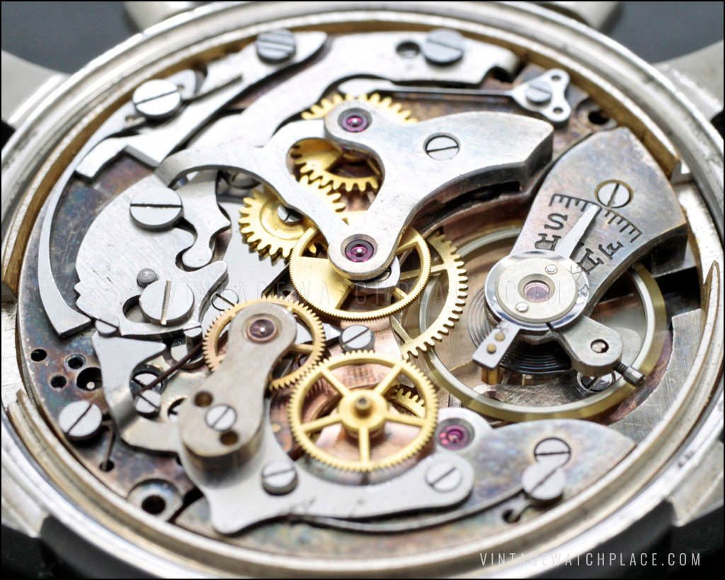 Cronometro Work mechanical Chronograph, restored case, blue seconds ...