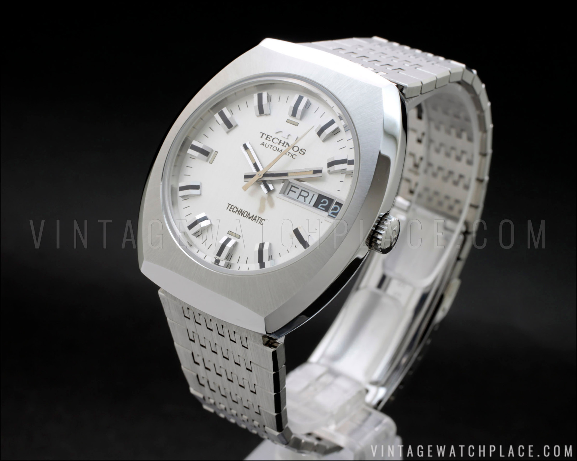 New Old Stock Technos Technomatic automatic vintage watch, ETA 2789-1 ...