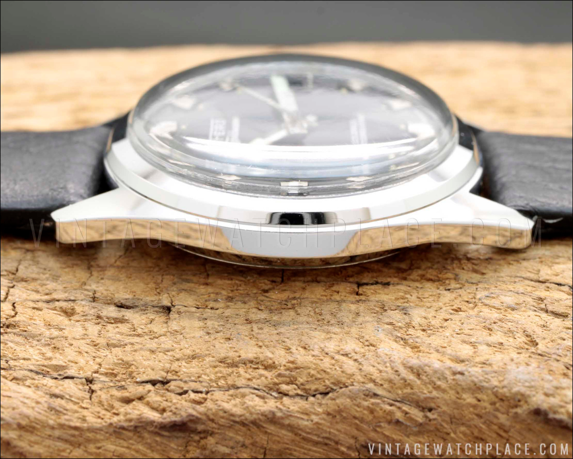 New Old Stock 60's Fero Feldmann black dial mechanical vintage watch ...