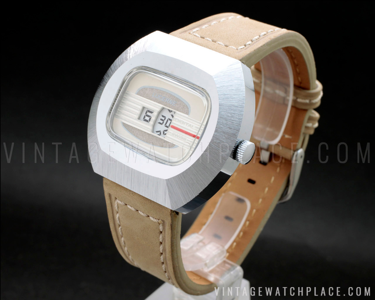 New Old Stock very retro 70's Lucerne Digital Jump hour vintage ...