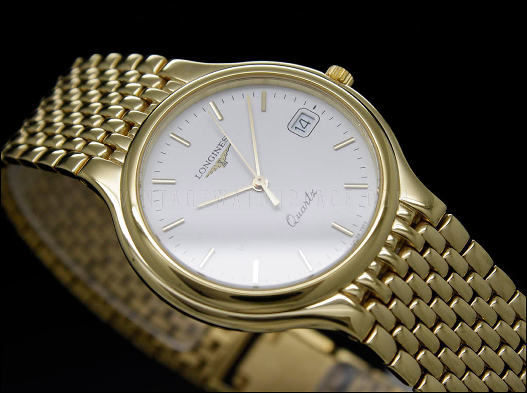 Longines Conquest all gold filled vintage Quartz watch, reference 7292 ...