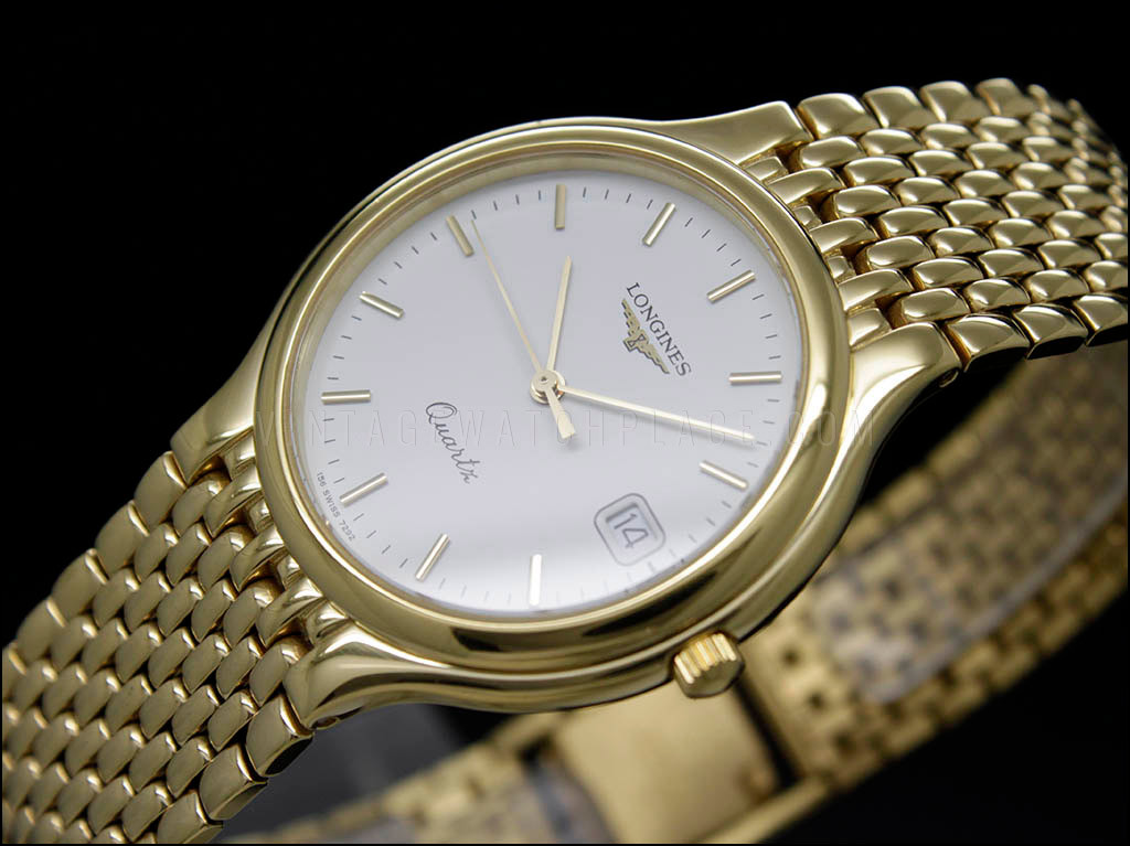 Longines Conquest all gold filled vintage Quartz watch, reference 7292 ...