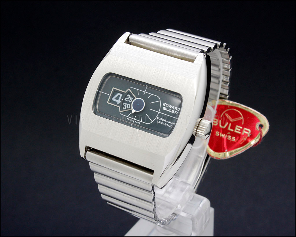 NOS Buler Super Nova jump hour watch, strong vintage mechanical watch ...