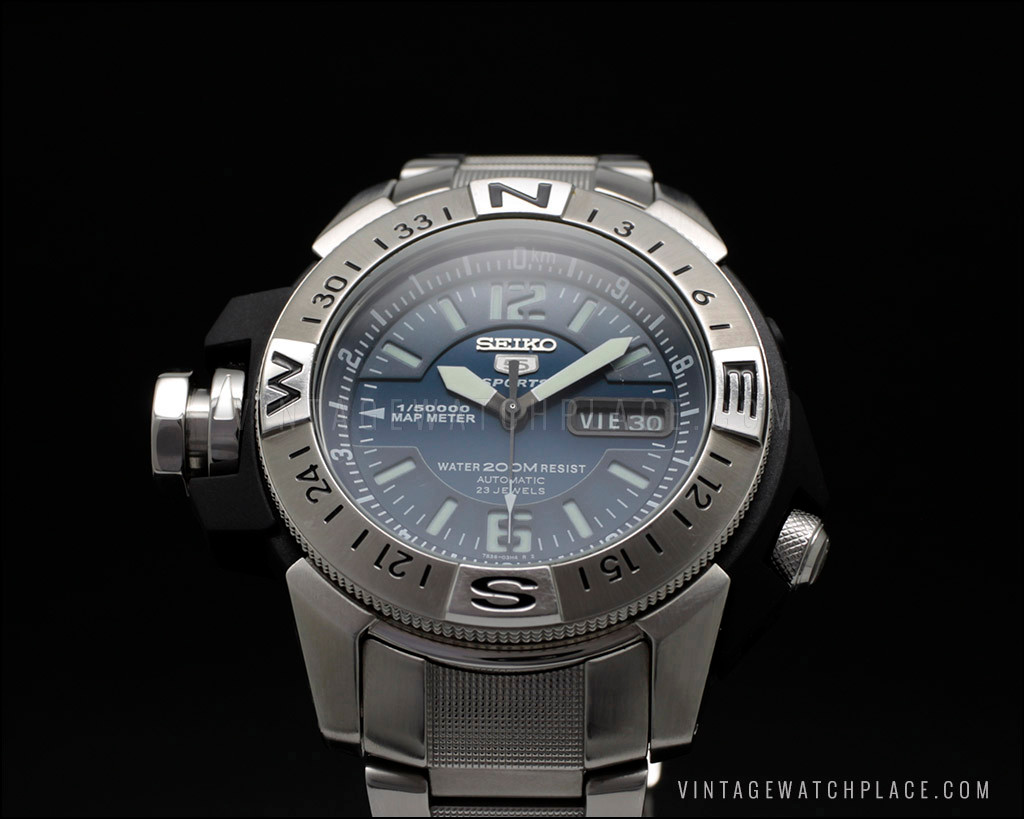 Seiko 5 Map meter automatic watch, monster watch, SKZ223K1 7S36-02K0 ...