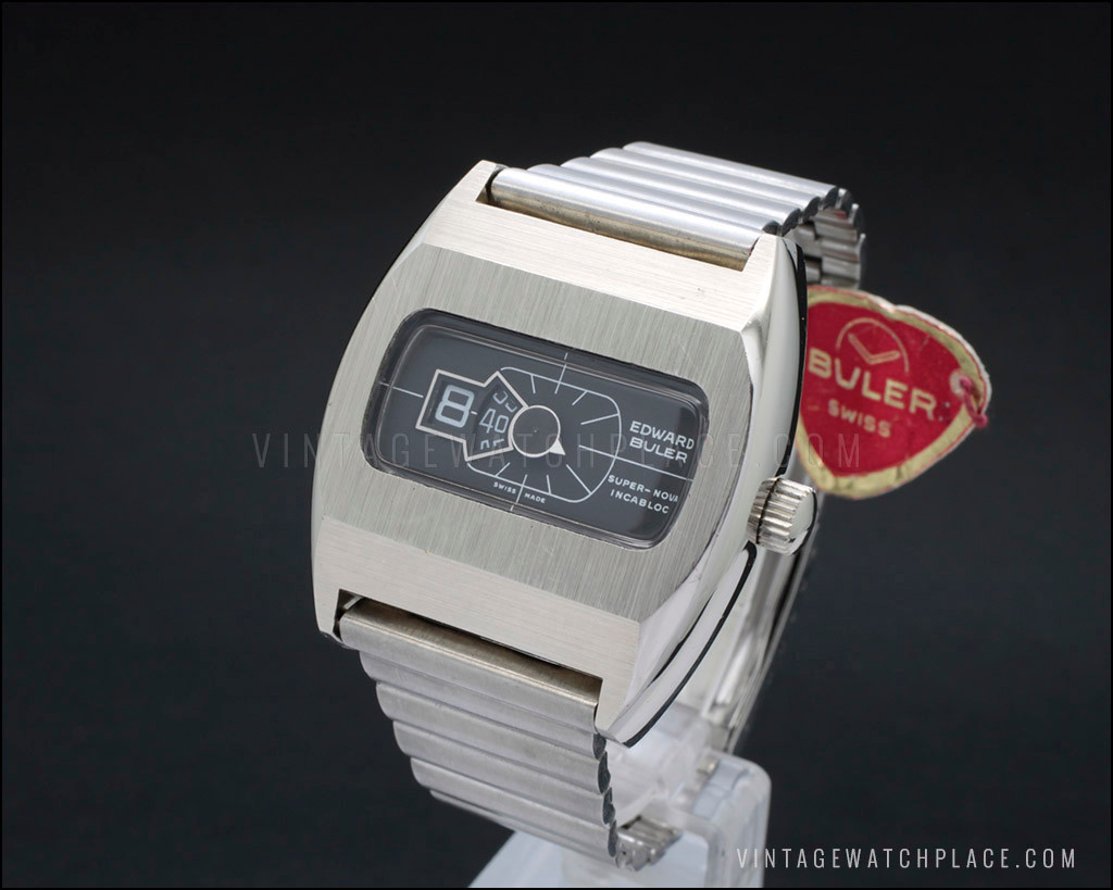 NOS Buler Super-Nova jump hour watch, strong vintage mechanical watch ...