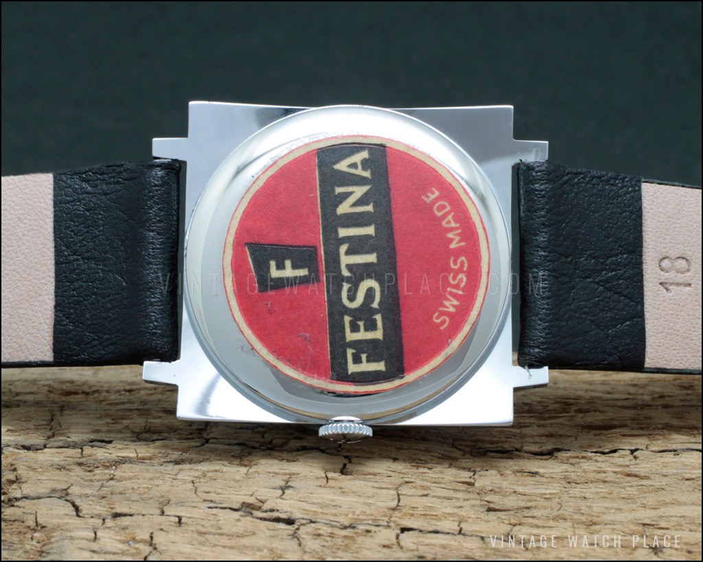 New Old Stock Festina square and very flat, only 7 mm!, mechanical ...