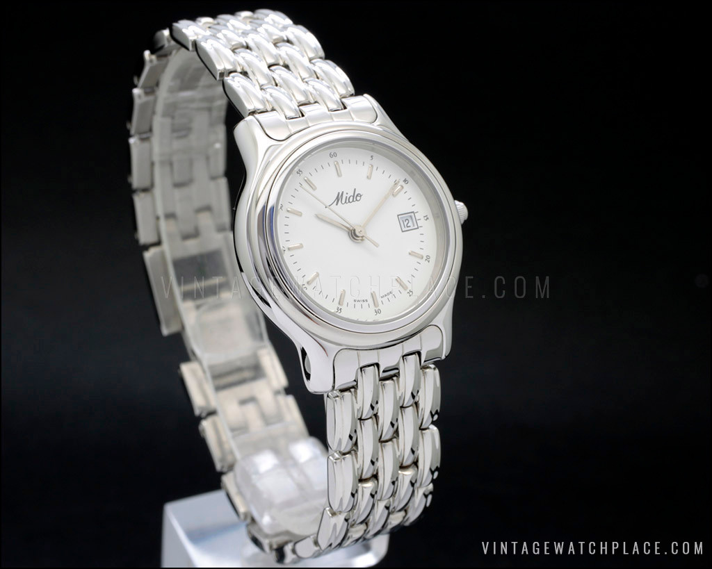 New Old Stock Ladies Mido quartz Dress vintage watch, all stainless ...