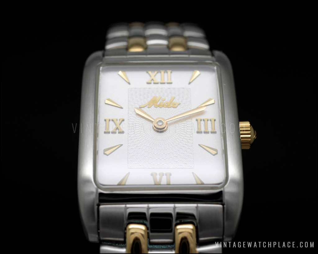 New Old Stock Ladies Mido quartz Dress vintage watch with guilloché ...
