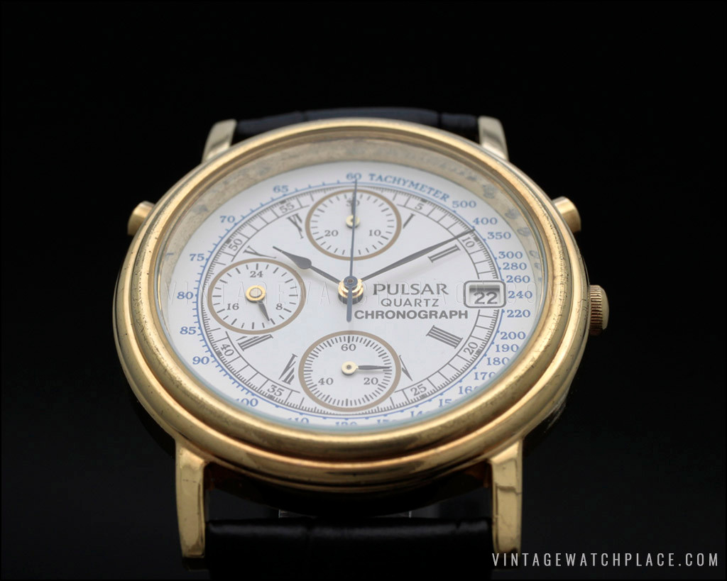 80's Pulsar By Seiko quartz Chronograph vintage watch Y187-8A10 ...