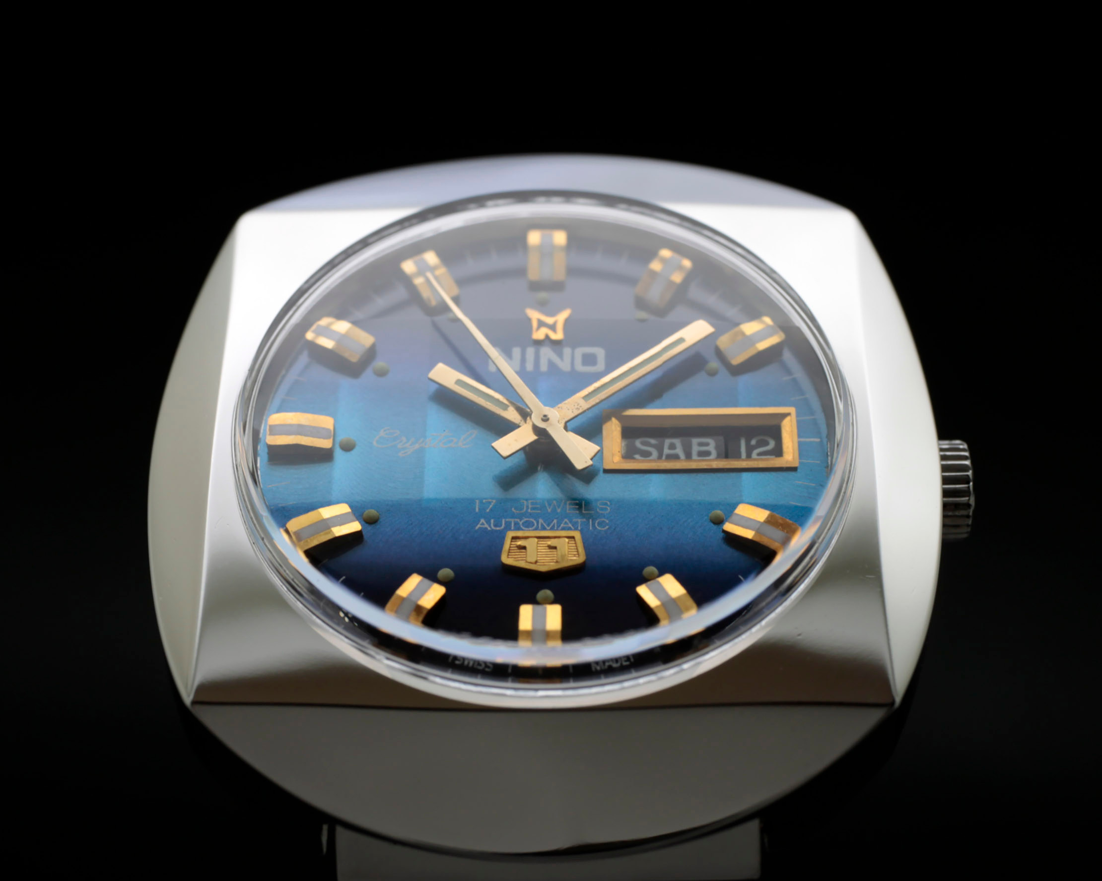 New Old Stock 70's Nino Crystal automatic vintage watch, AS 2066, rare ...