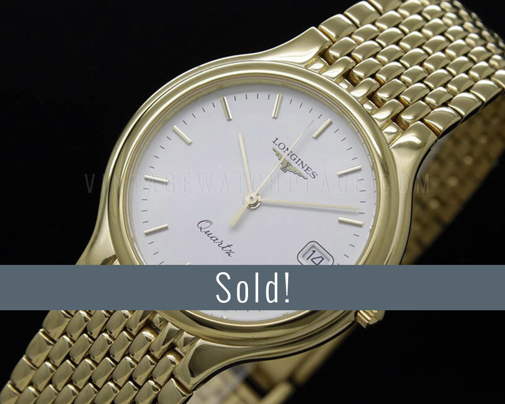 Longines Conquest all gold filled vintage Quartz watch, reference 7292 ...