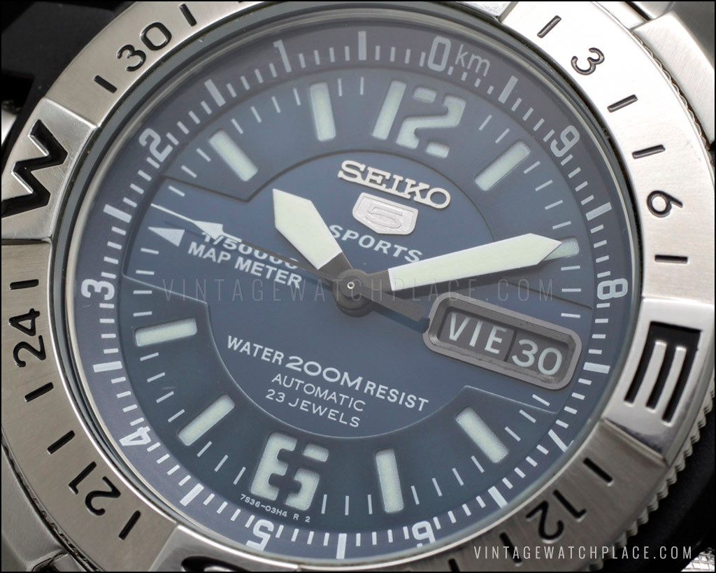 Seiko 5 Map meter automatic watch, monster watch, SKZ223K1 7S36-02K0 ...