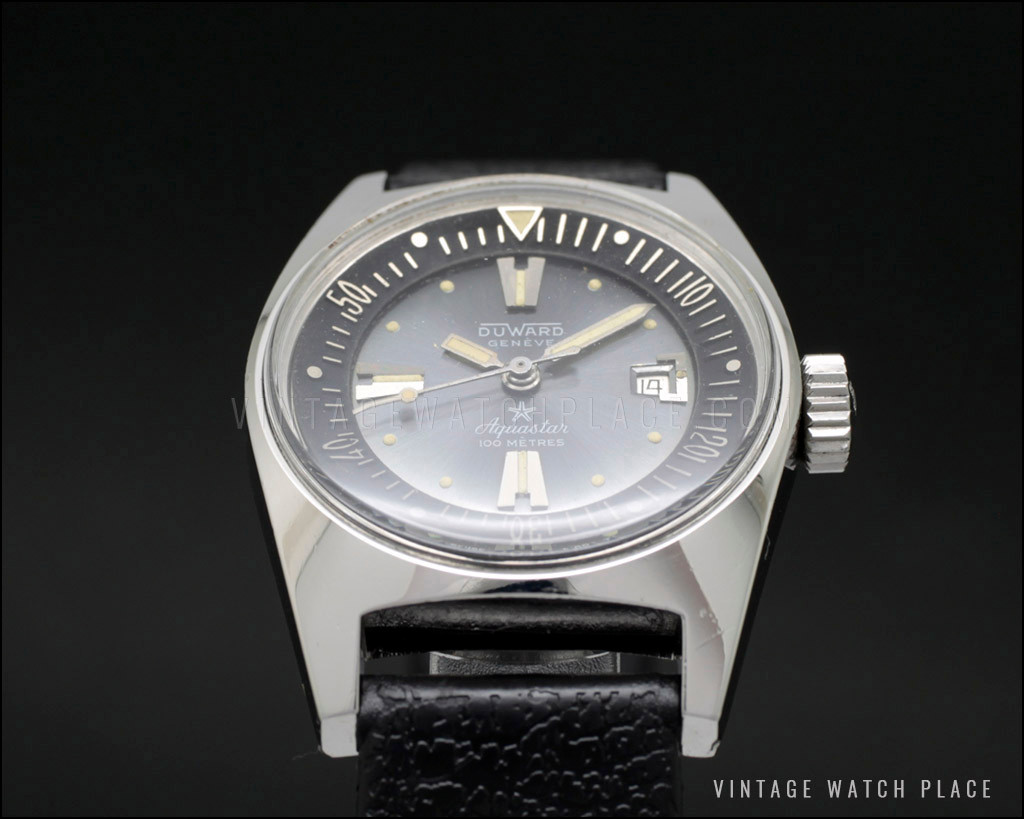 Duward Aquastar 100 meters 2551 Ladies' Diver's vintage automatic watch ...