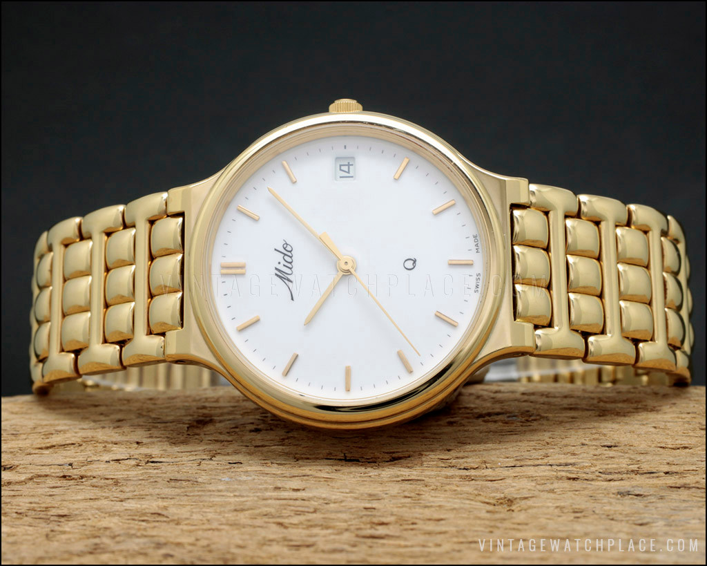 New Old Stock Men's Mido quartz Dress vintage watch, from the 80's, all ...