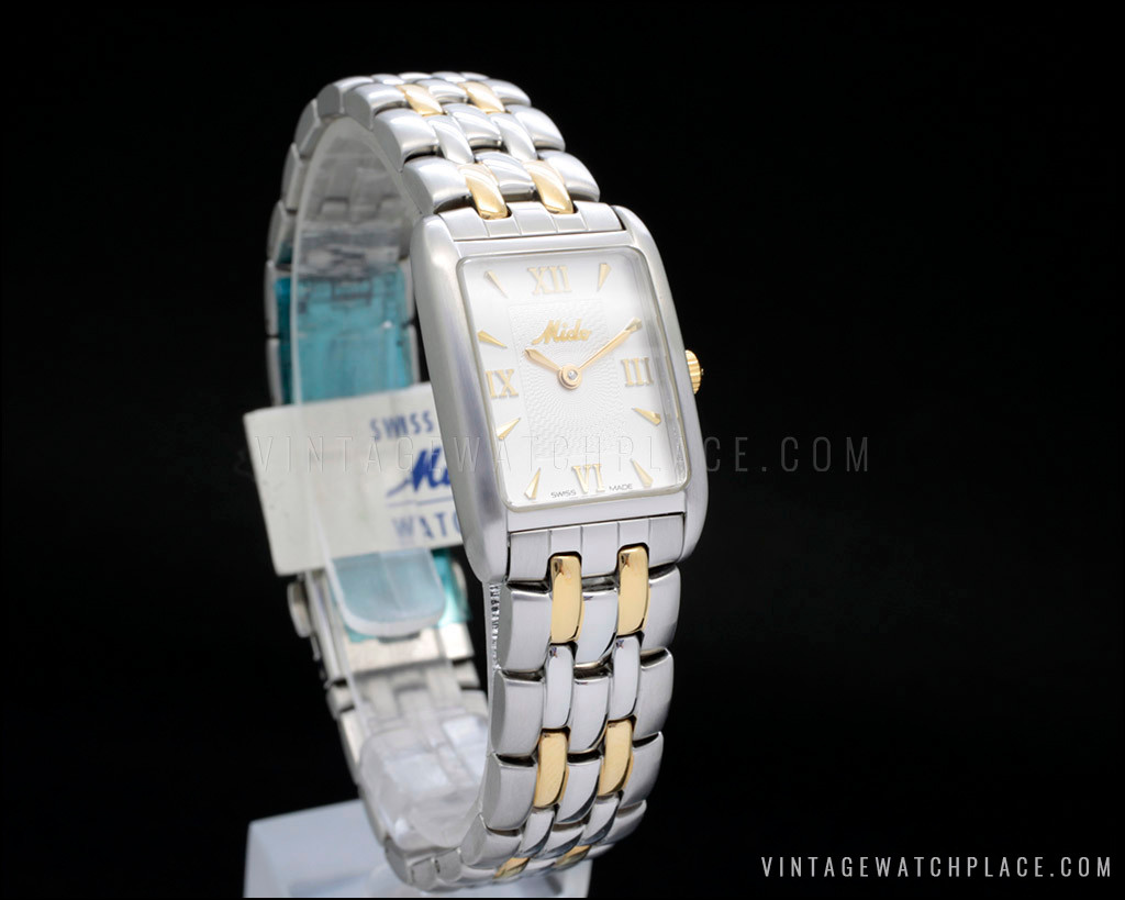 New Old Stock Ladies Mido quartz Dress vintage watch with guilloché ...