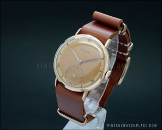 Cyma Dress vintage watch from the late 40's, 18K solid Pink gold ...