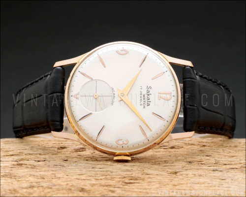 New Old Stock early 60's Sakata Dress mechanical vintage watch, Unitas ...